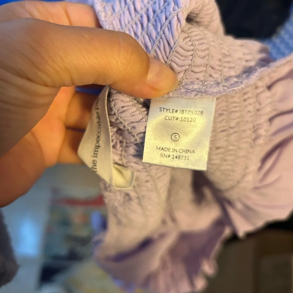 The Impeccable Pig | Tops | The Impeccable Pig Lilac Puff Sleeve ...